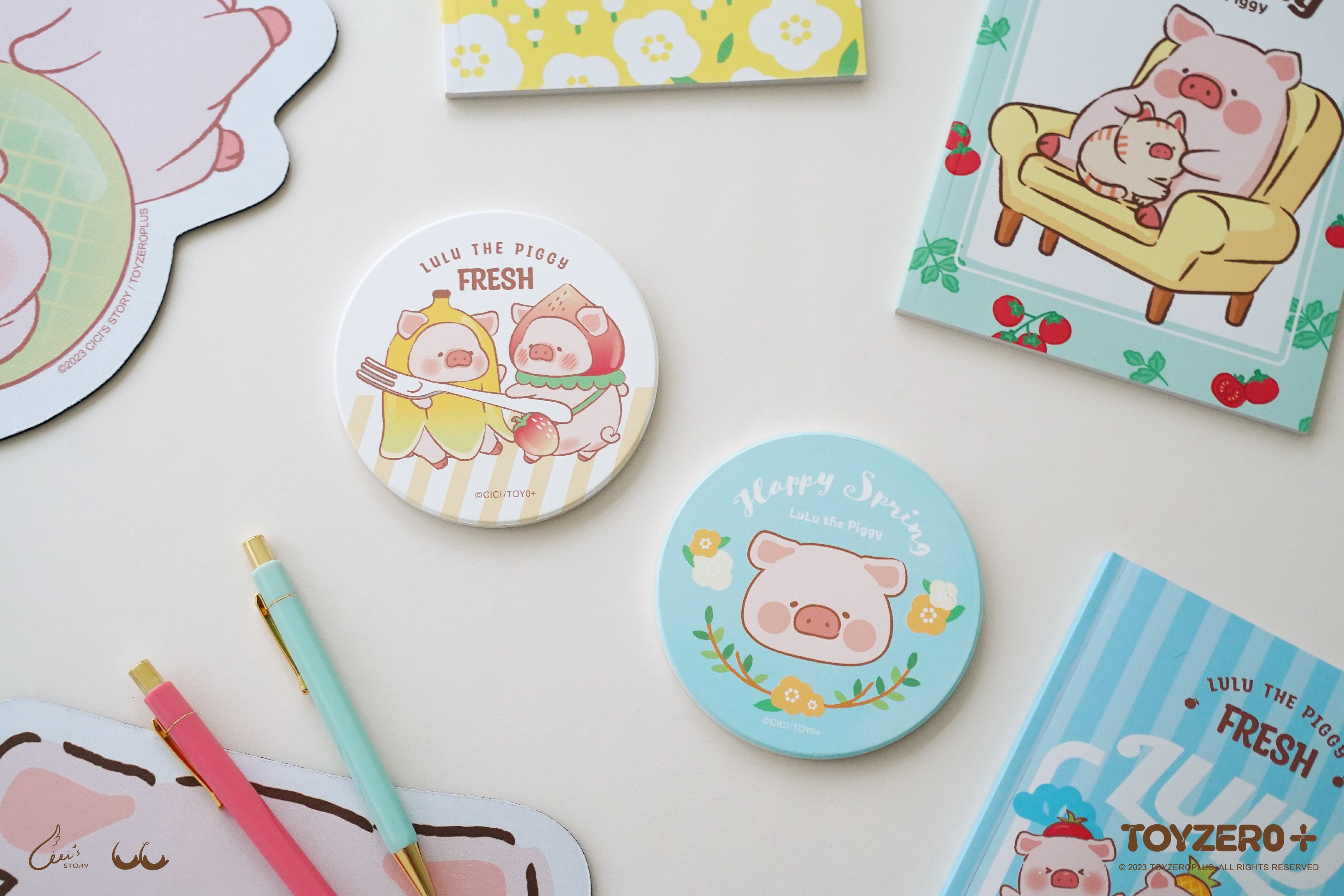 LuLu The Piggy - Ceramic Coaster