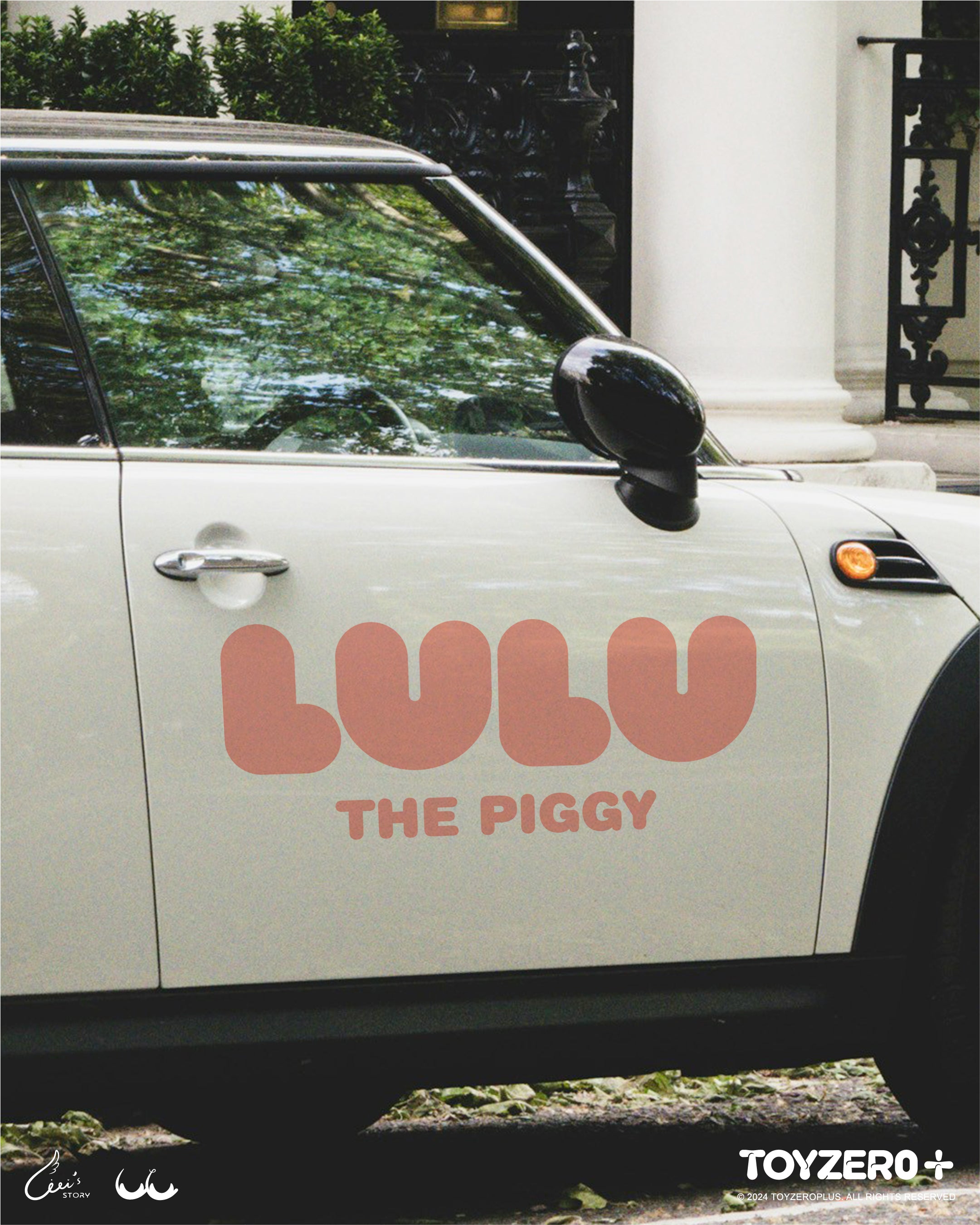 LuLu the Piggy Generic - Car Sticker (White Pink ver.) – LuLu The Piggy