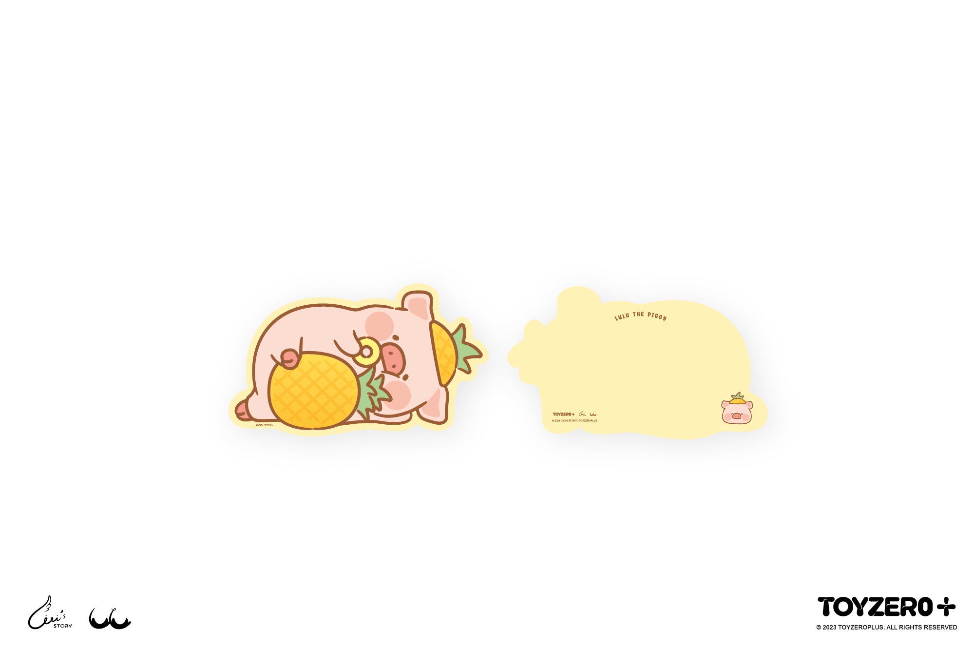 LuLu the Piggy Fruit - Bling Bling Postcard – LuLu The Piggy
