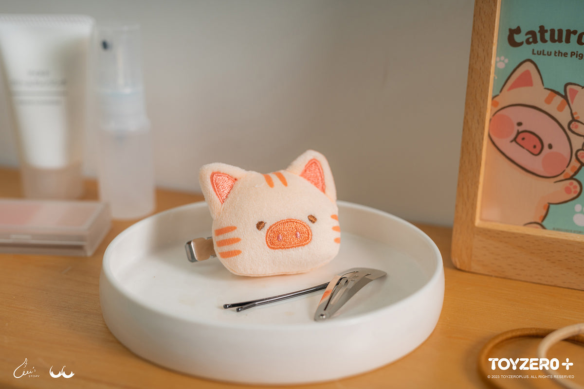 LuLu The Piggy Caturday - Plush Hair Clip (LuLu/MiMi)
